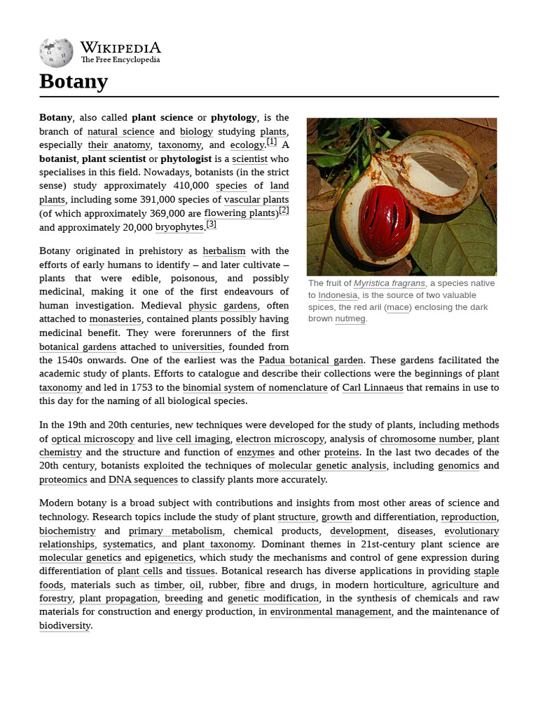 Botany | PDF | Botany | Plants