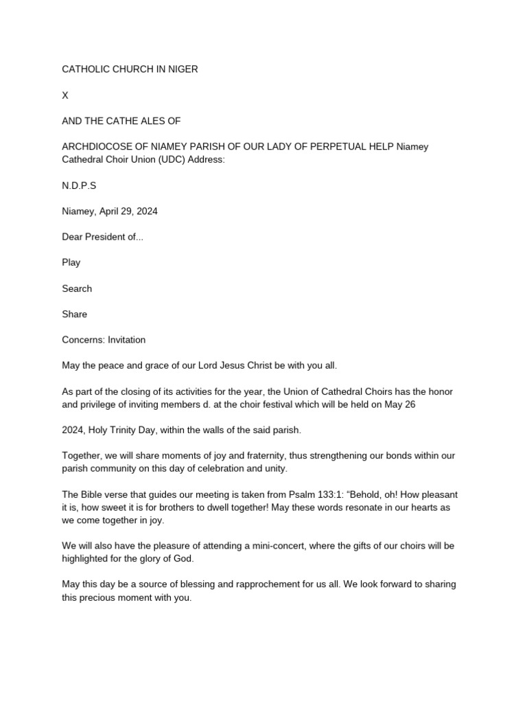 Draft Invitation Anglais | PDF