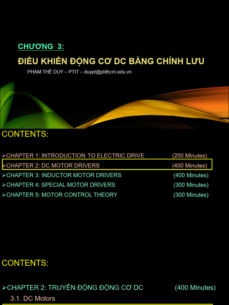 Chapter 3 - Rectifier Control of DC Motor (Vietnames) | PDF