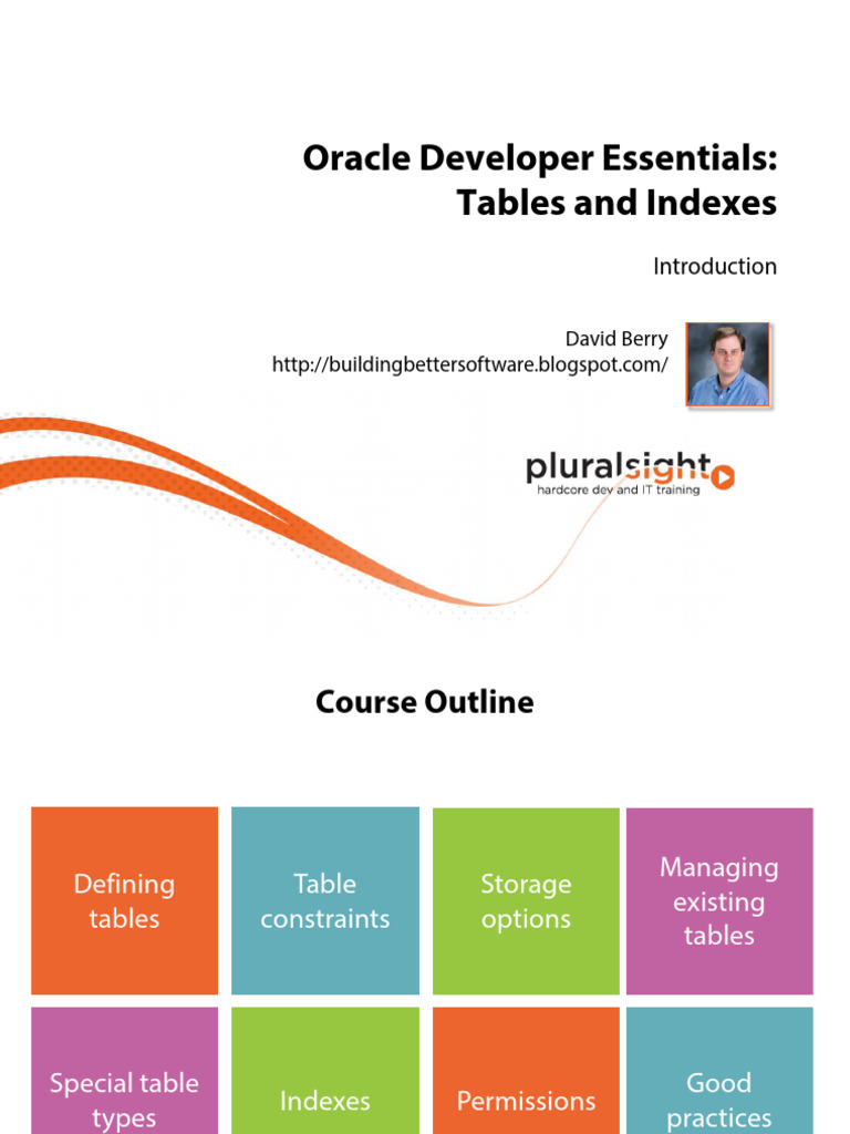 1 Oracle Developer Tables Indexes Essentials m1 Slides | PDF | Databases | Database Index
