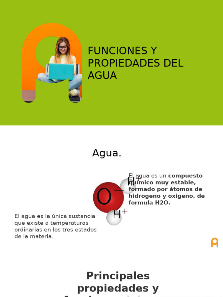 Funciones y Propiedades Del Agua | PDF | Propiedades del agua | Fenomeno fisico