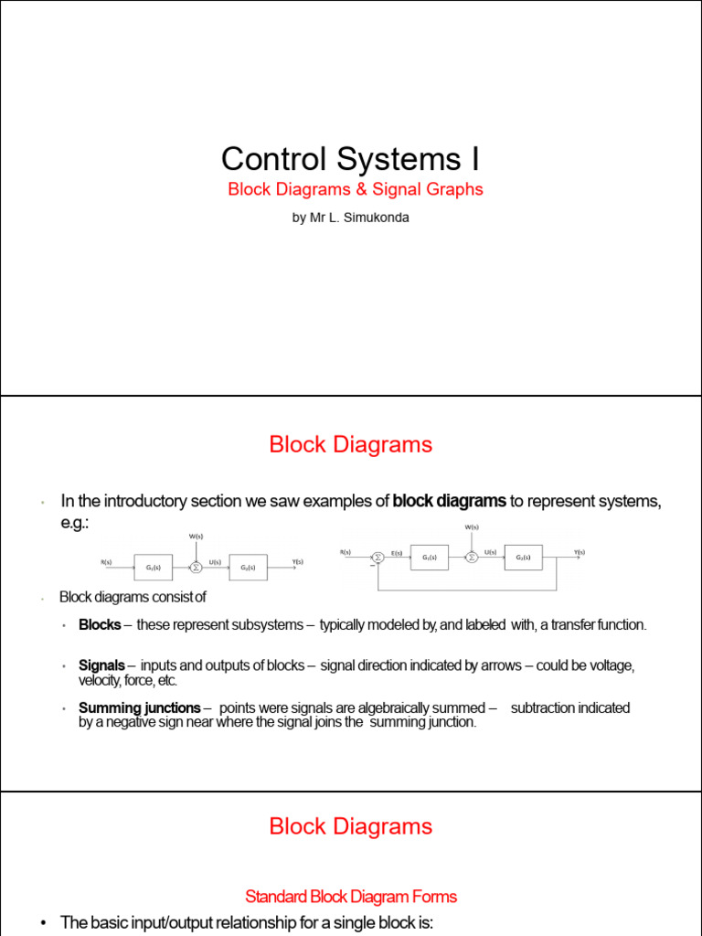 Block Diagrams and Signal Flow Graphs | PDF | Computer Engineering ...