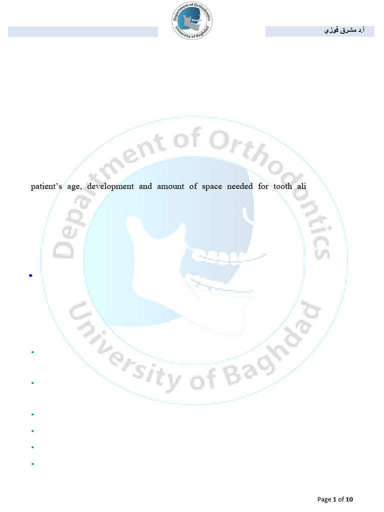 Lecture 14 Teeth Extraction in Orthodontics | PDF | Orthodontics | Mouth