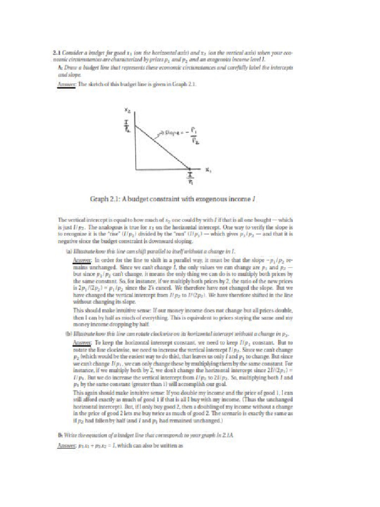 Solution Microeconomics Chapter 2 Nechyba | PDF