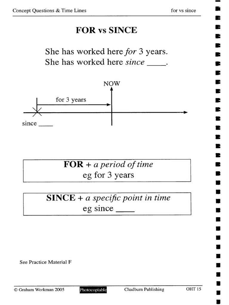 For Since | PDF