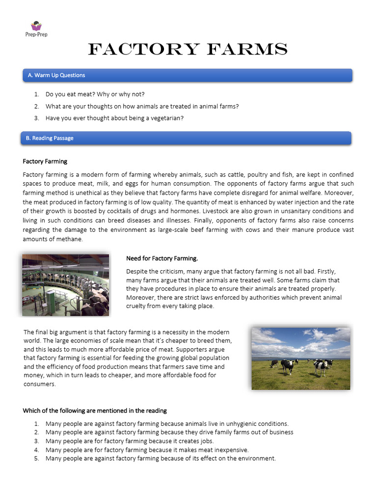 Factory Farm CELTA Course | PDF | Intensive Animal Farming | Agriculture