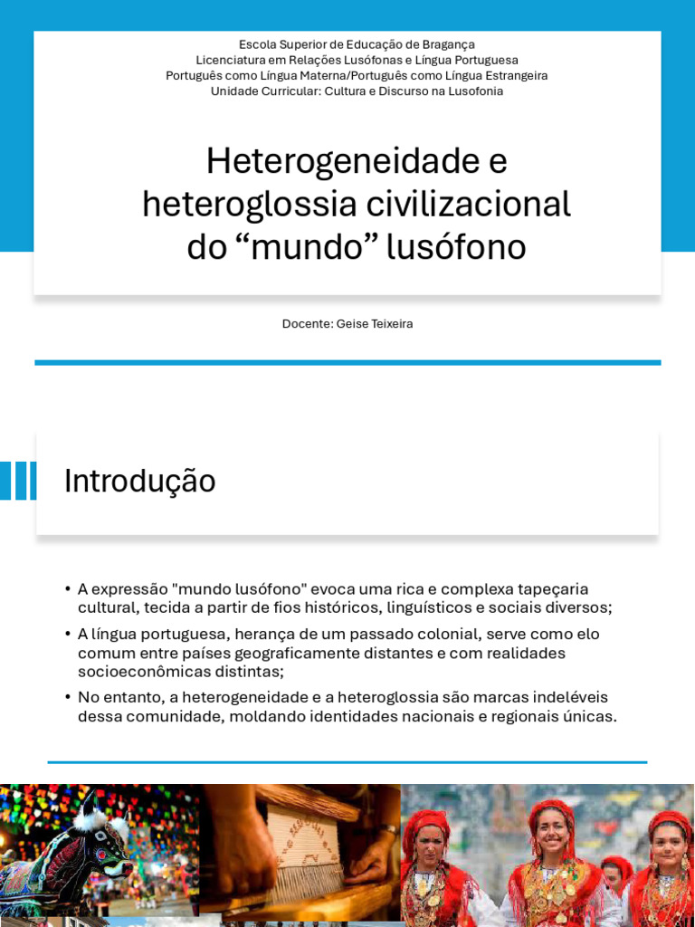 Aula 3 - Heterogeneidade e Heteroglossia | PDF | Português (idioma ...