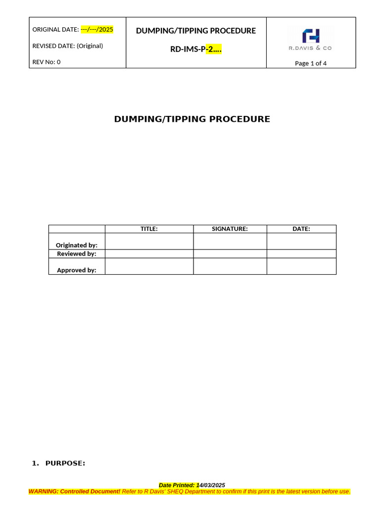 Safe Tipping Procedure for Dump Trucks | PDF | Truck | Personal Protective Equipment