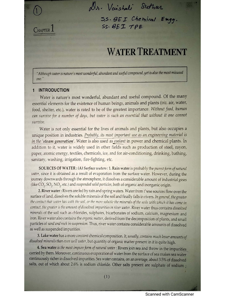 Water Treatment | PDF