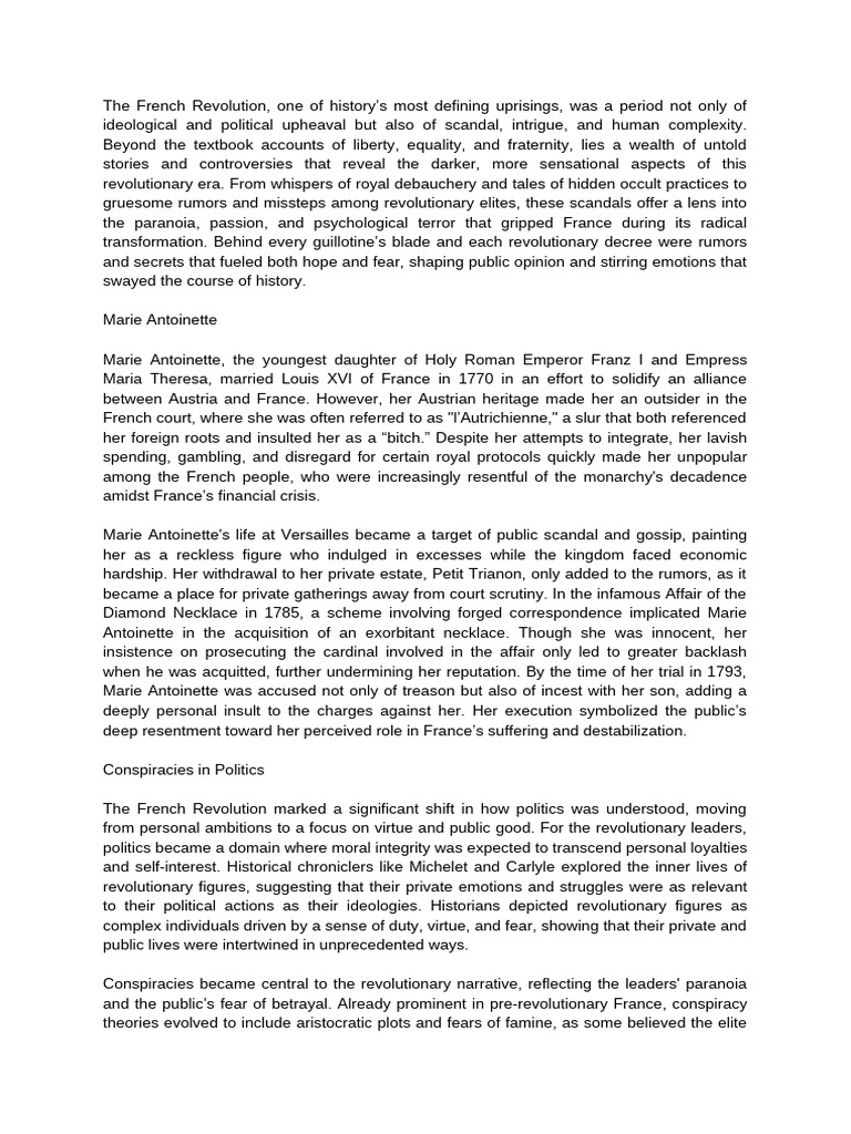 Video Essay - Final Content | PDF | Marie Antoinette | Maximilien Robespierre