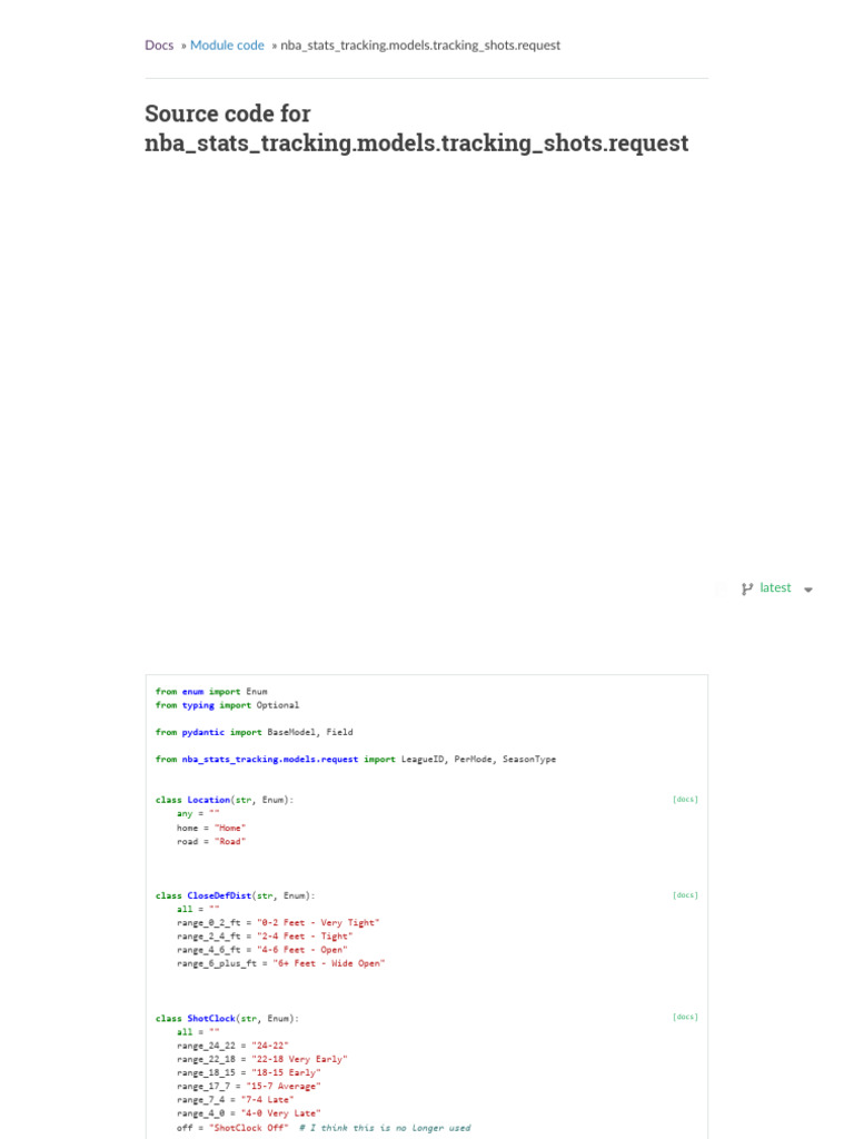 Nba - Stats - Tracking - Models.tracking - Shots - Request - NBA Stats ...