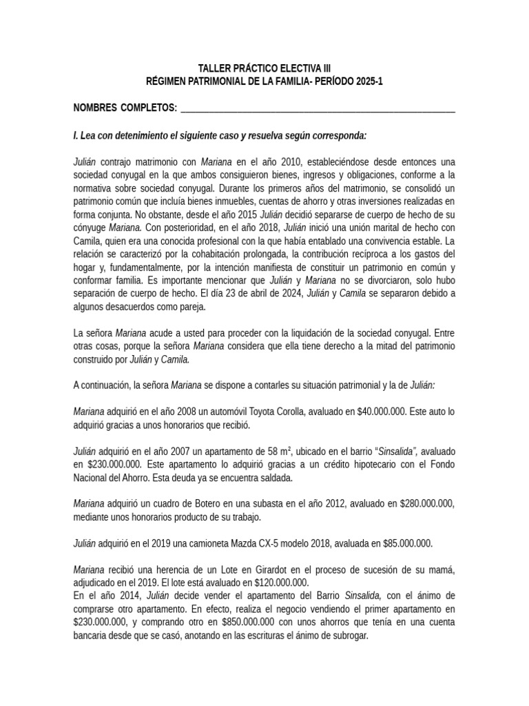 Taller Práctico Electiva Iii | PDF | Propiedad de la comunidad | Economias