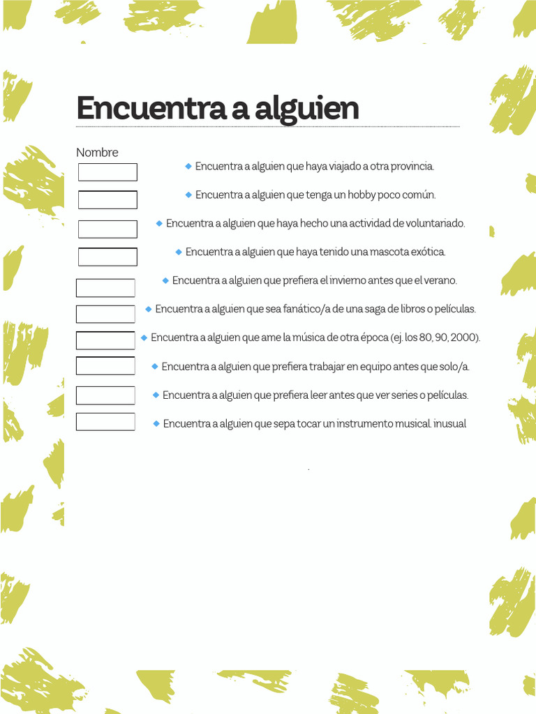 Dinámica Encuentra A Alguien | PDF