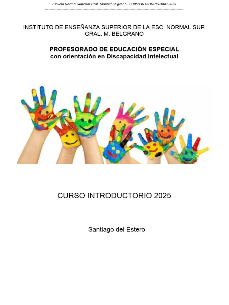 Cartilla Curso Introductorio Educacion Especial 2025 | PDF | Plan de ...