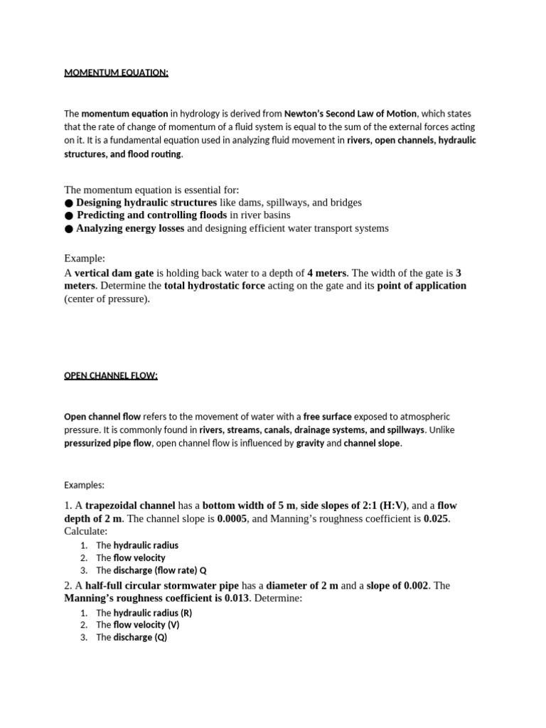 Hydrology Report Fuentes | PDF