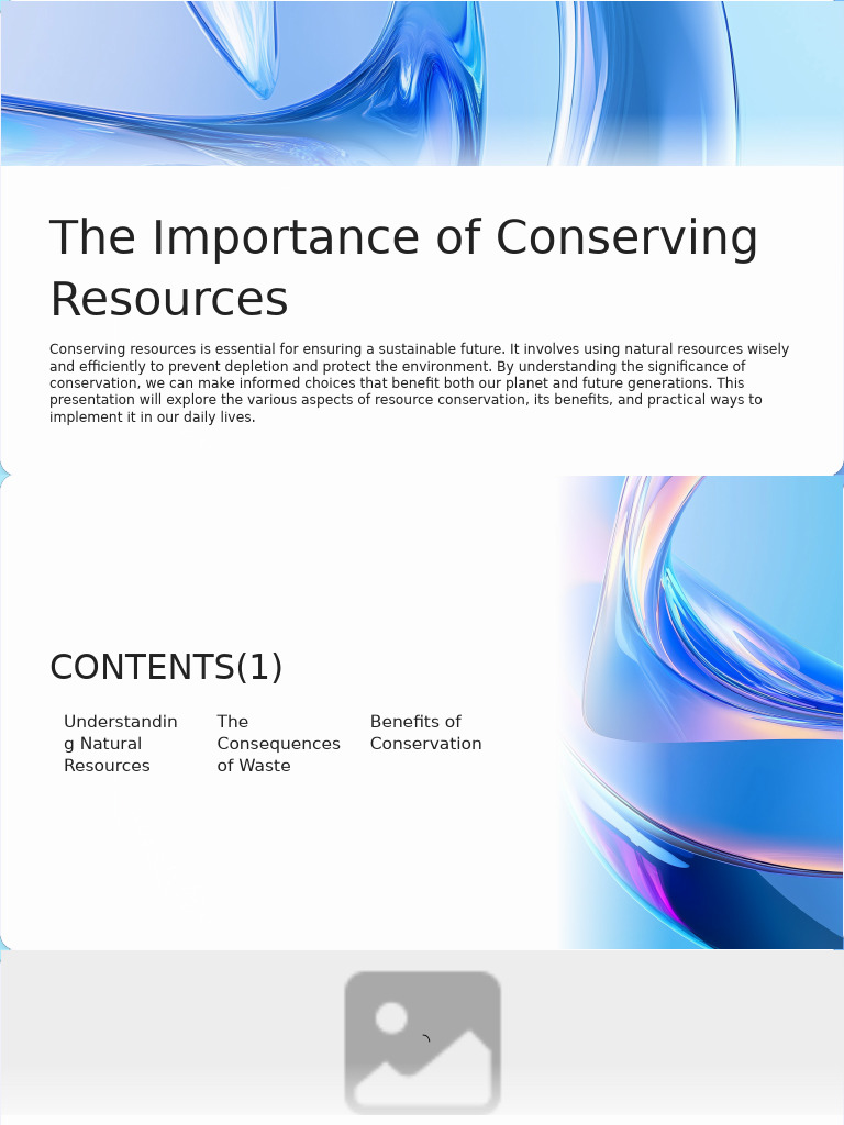 Importance of Conserving Natural Resources For Our Future Generations ...