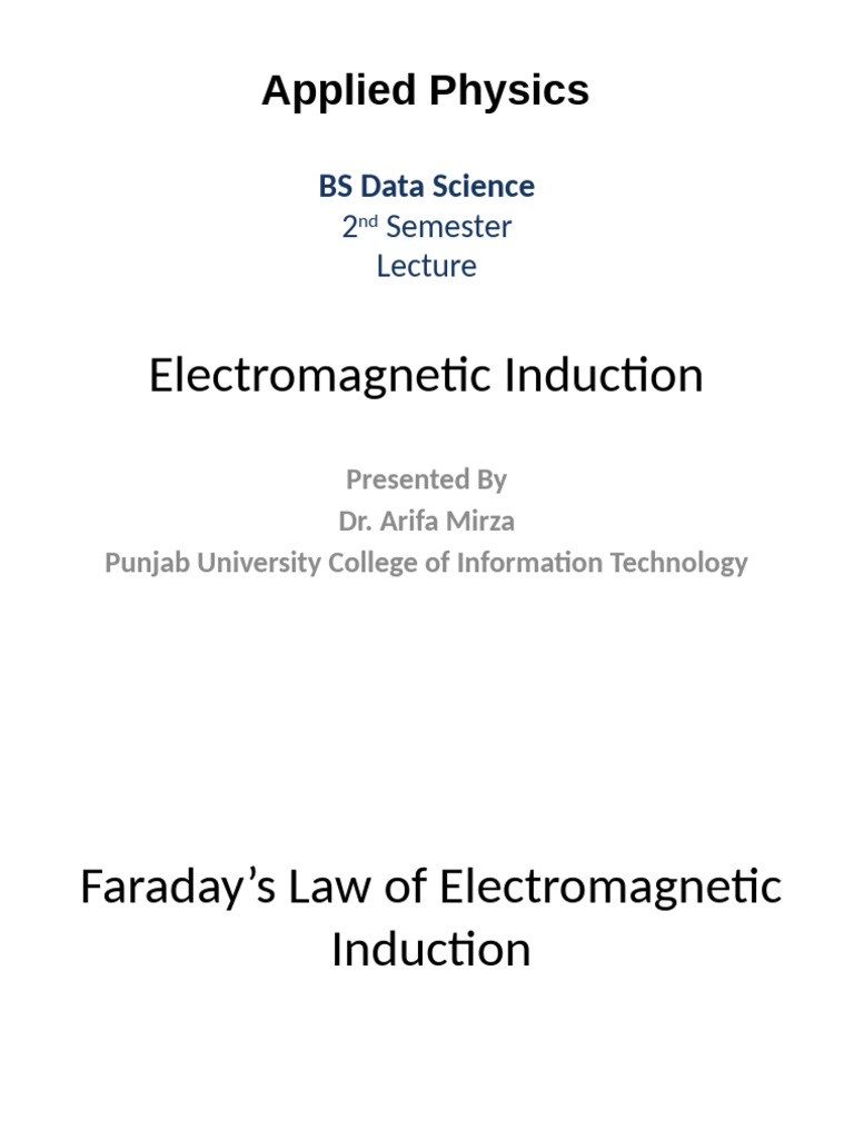 Electromagnetic Induction | PDF | Electromagnetic Induction | Electricity