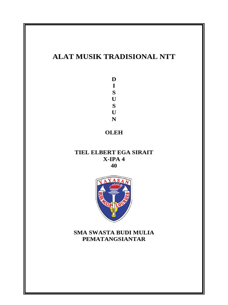 Alat Musik Tradisional NTT | PDF