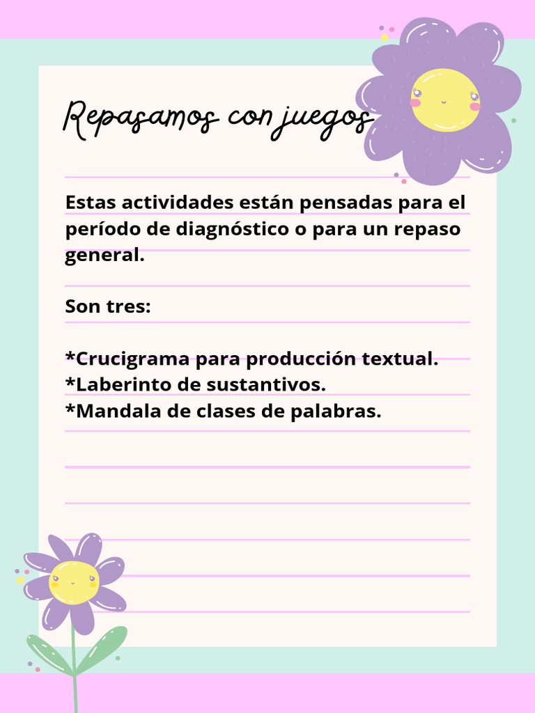Actividades para El Comienzo de Clase 1° Año | PDF | Unidades ...