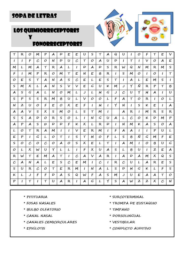 SOPA DE LETRAS biologia | PDF