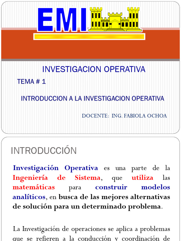 Introduccion A La Investigacion Operativa | PDF | La investigación de ...