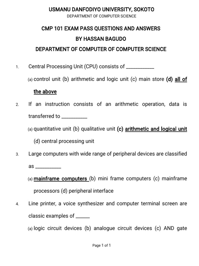 CMP 101.P and Q | PDF | Computer Data Storage | Relational Model