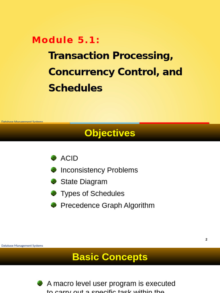 DBMS - Module5.1 Transaction Processing | PDF | Computing | Data Management