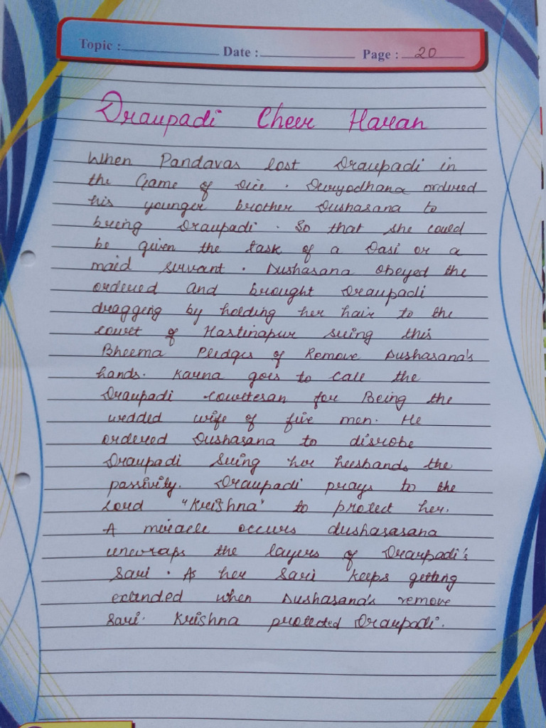 Mahabharata An Epic Class 12 Project File | PDF
