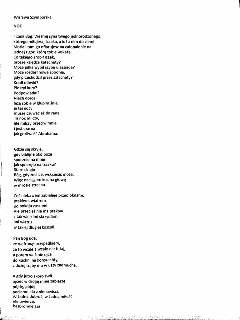 ŚWP Wiersze Teksty Szymborska | PDF