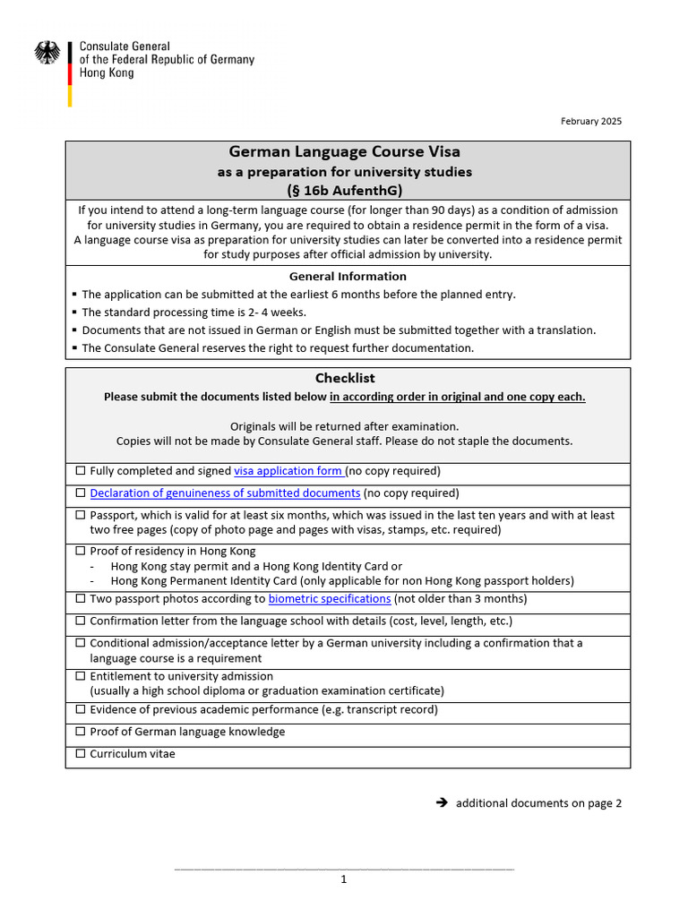 German Language Course For Studies Data | PDF | Travel Visa | Passport