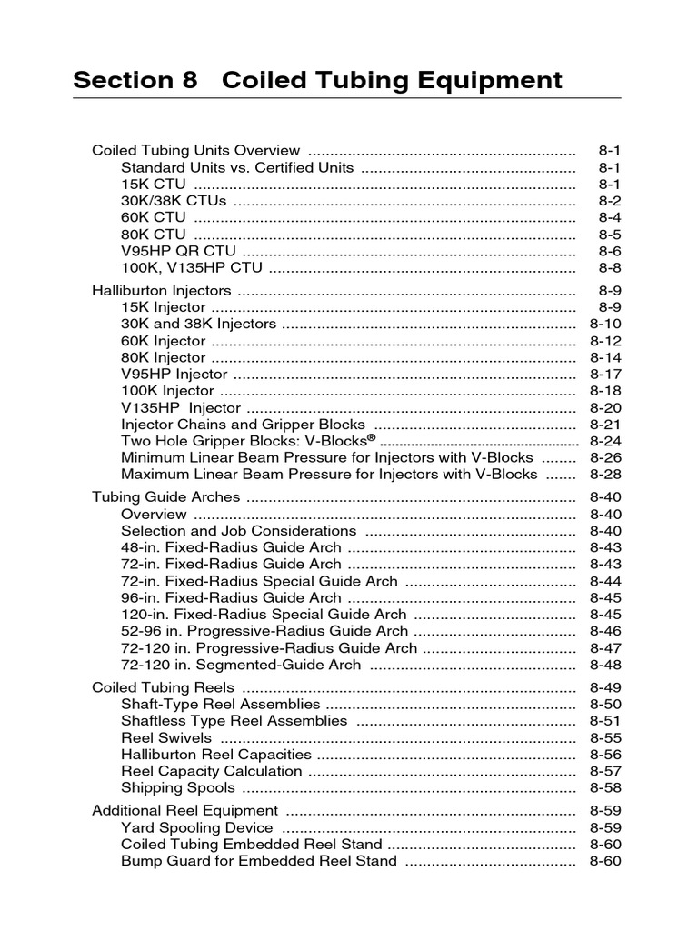 Coiled Tubing Handbook - Sec 08 | PDF | Pipe (Fluid Conveyance ...