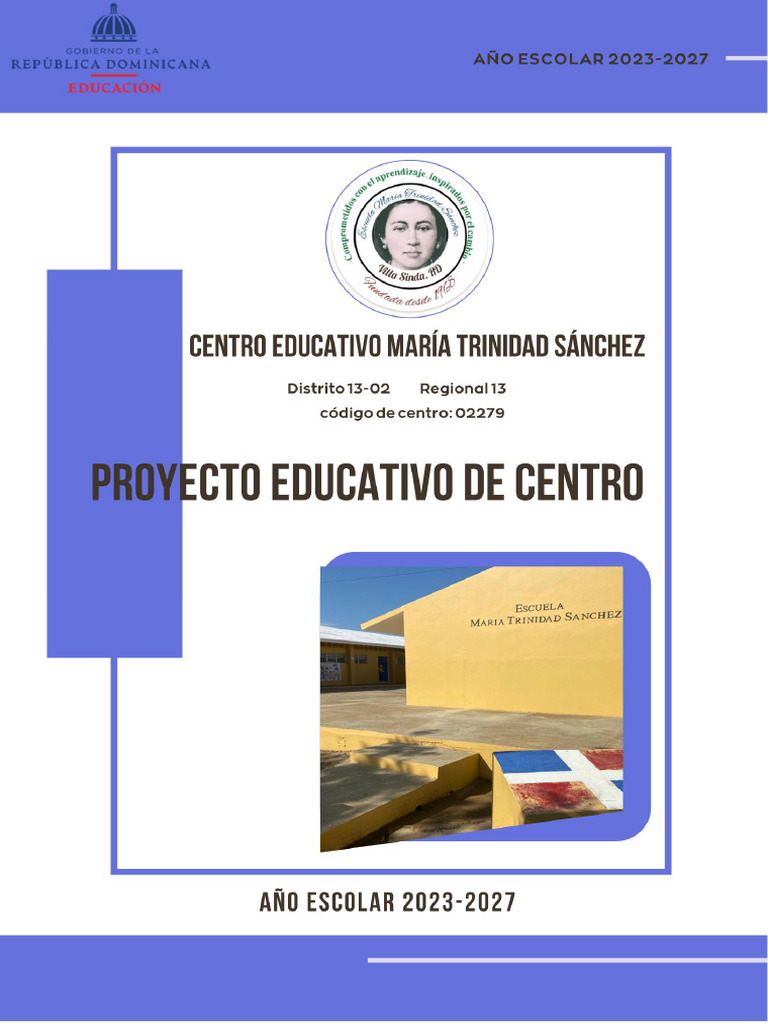 Pec de La Escuela Maria T.sanchez 2023 2027 Finalizado | PDF ...