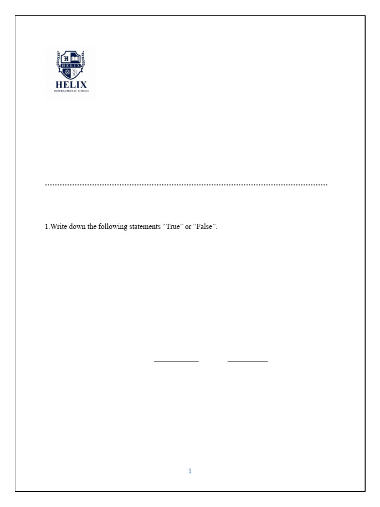 Pre-Q (1,2) Test 1 | PDF