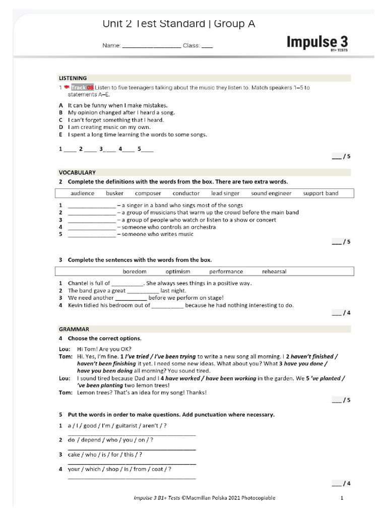 Angielski Impulse 3 | PDF
