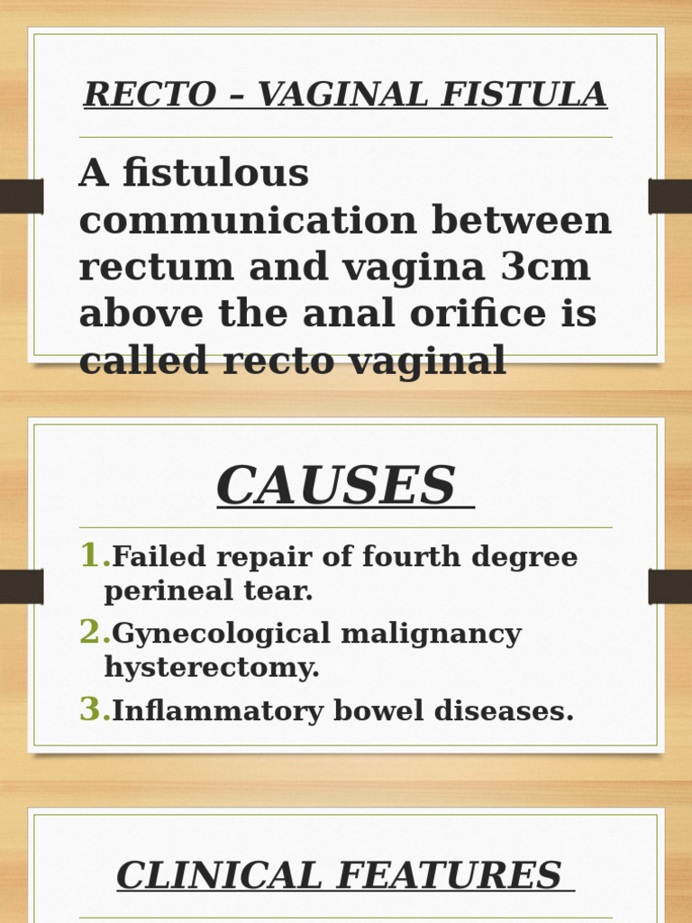 Rectovaginal Fistula Overview | PDF