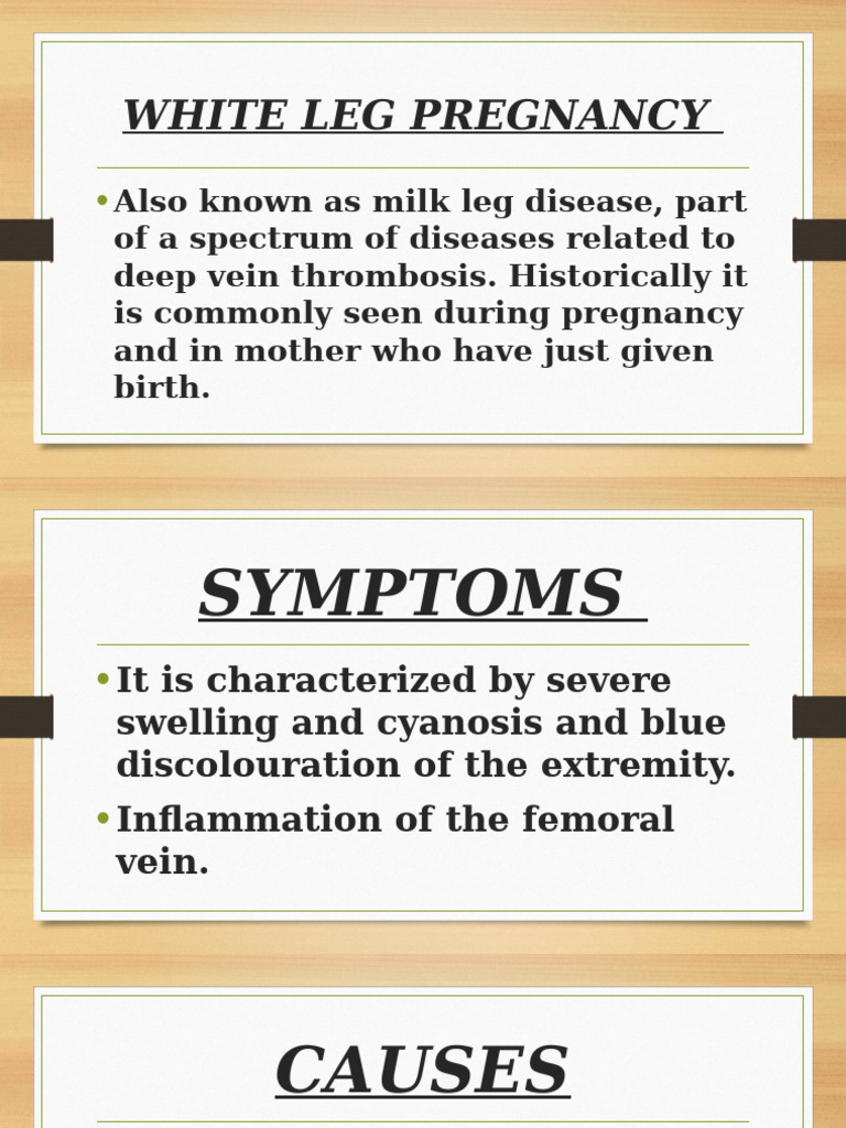 White Leg Pregnancy | PDF