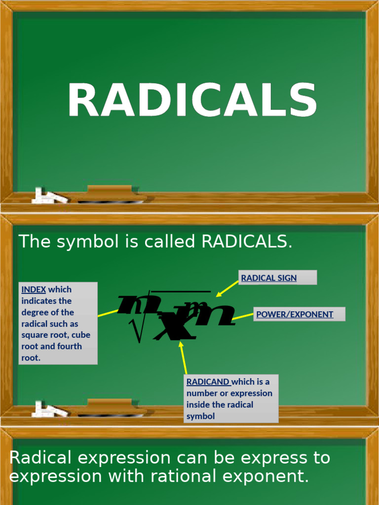 Rational Exponents To Radicals and Vice Versa | PDF