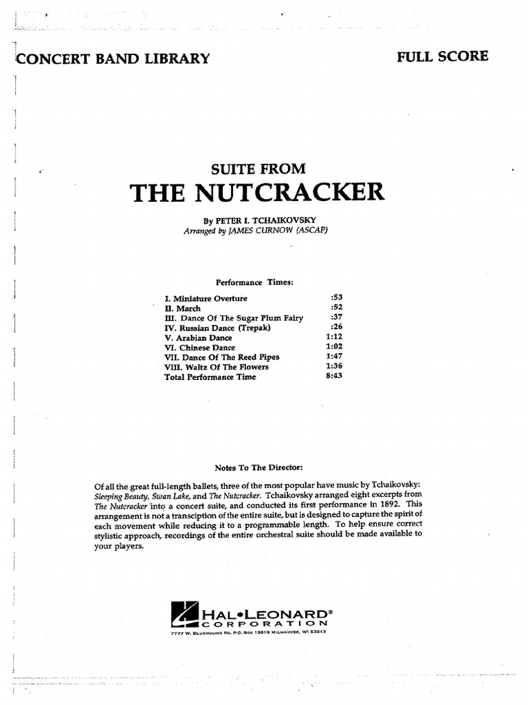 The Nutcracker, suite (score) | PDF
