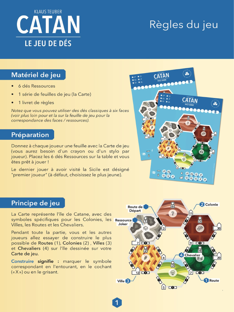 Catan Dice - Regles | PDF