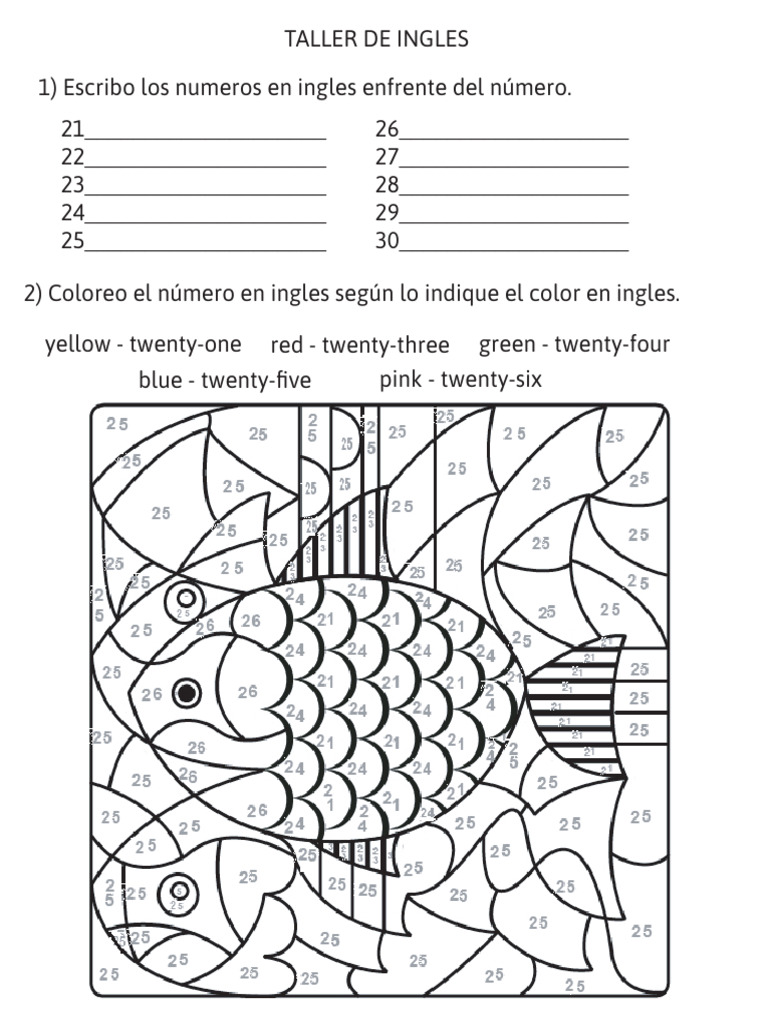 Grado 3 Numeros de 21 Al 30 | PDF