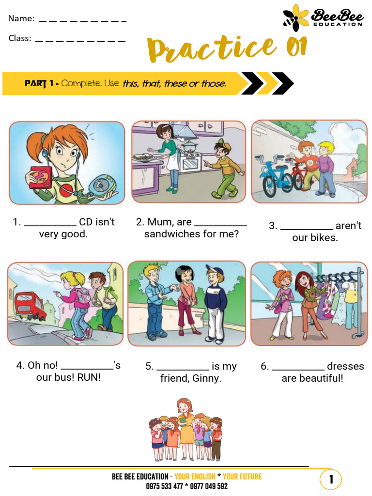 Demonstrative Pronouns - Practice 01 | PDF