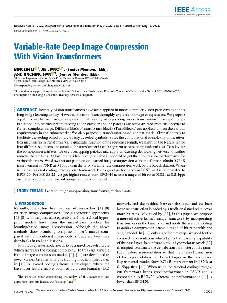 Variable-Rate_Deep_Image_Compression_With_Vision_Transformers | PDF ...