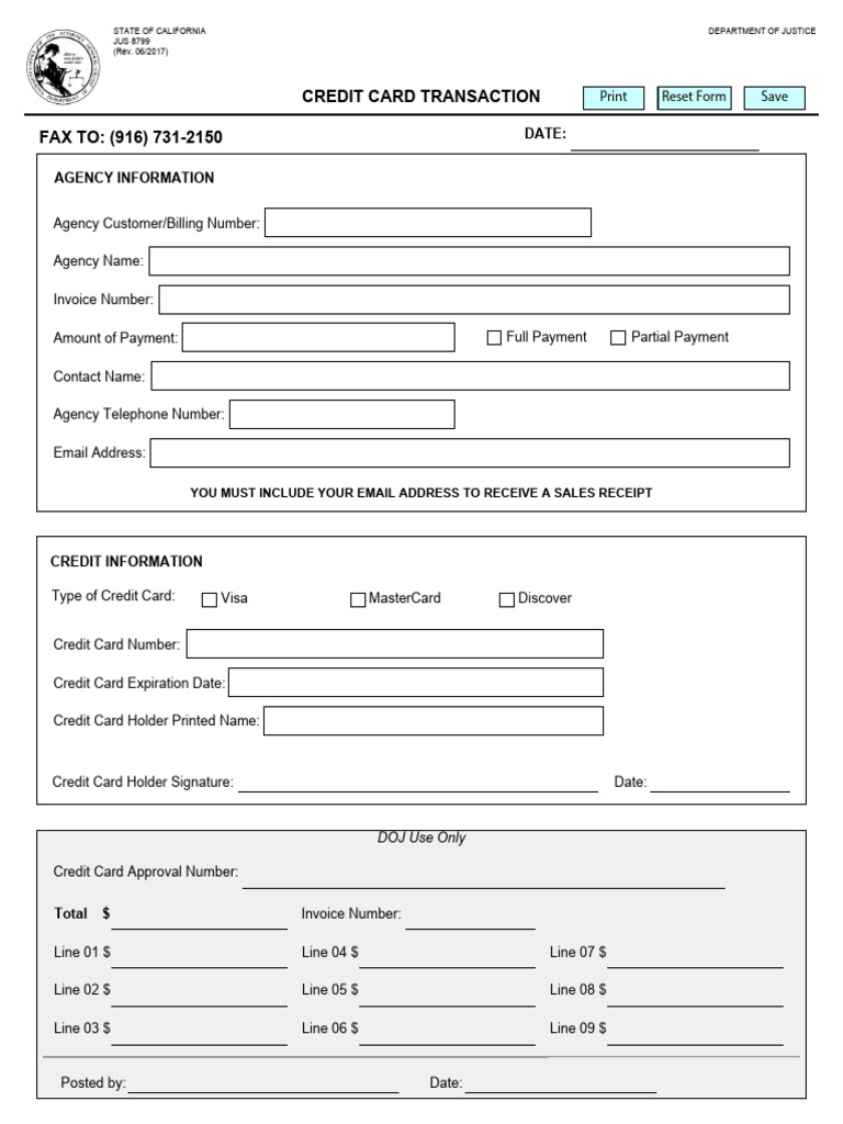 Credit Card TransactionForm | PDF