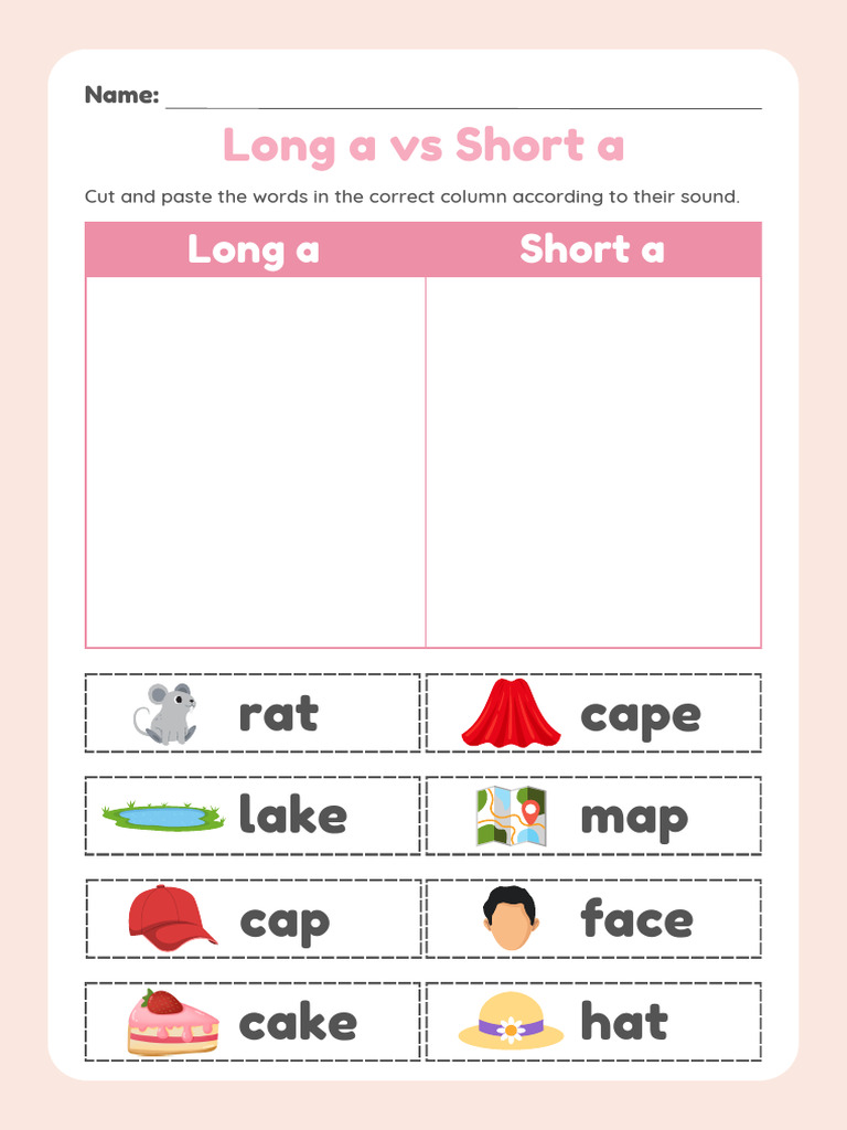 Colorful Cute Vowels Fun Worksheets | PDF