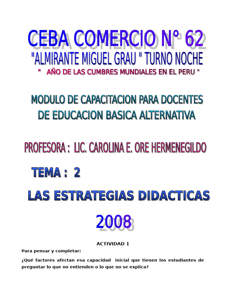 Fas 2 Tema 2 | PDF | Enseñando | Aprendizaje