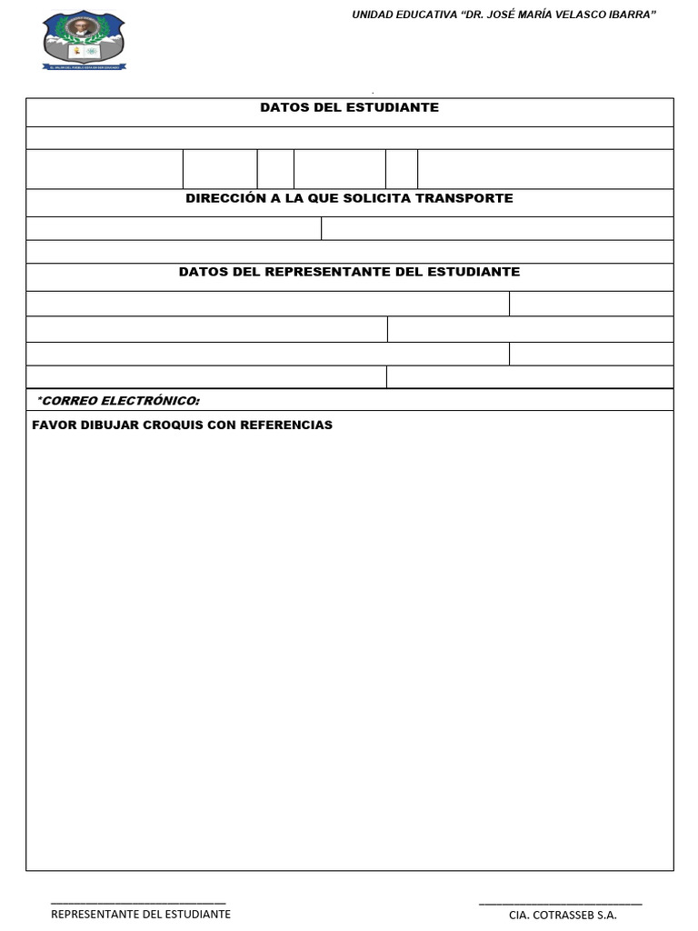 Solicitud de Transporte Escolar V.I. 2024-2025 | PDF