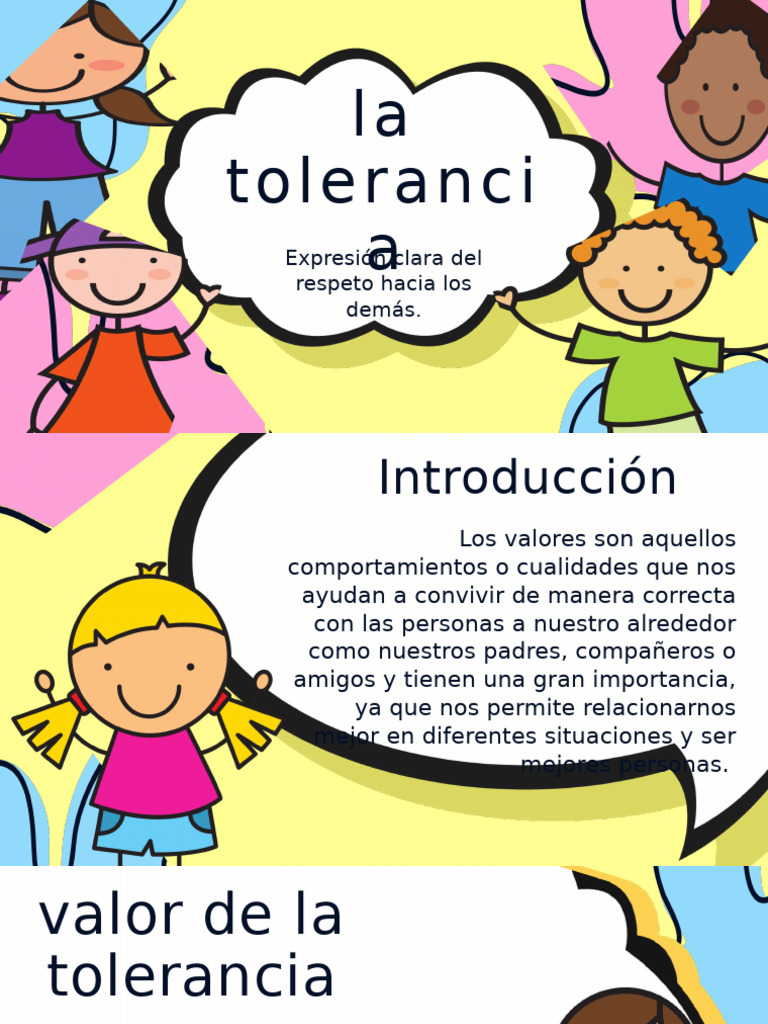 Presentación - La Tolerancia | PDF | Tolerancia | Psicología Social