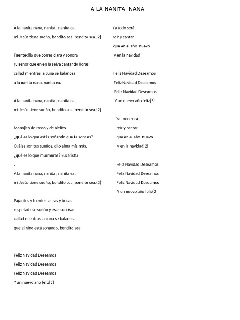 A La Nanita Nana | PDF