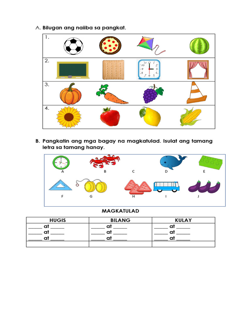Worksheets Kulay | PDF