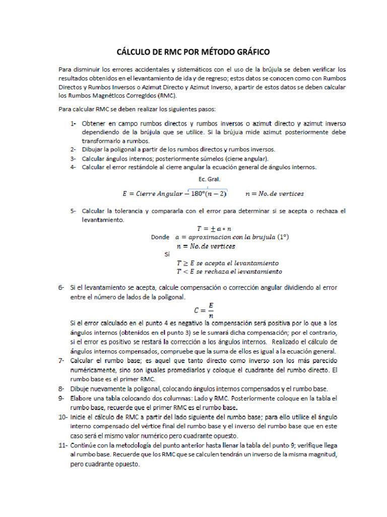 Procedimiento de Cálculo para RMC | PDF